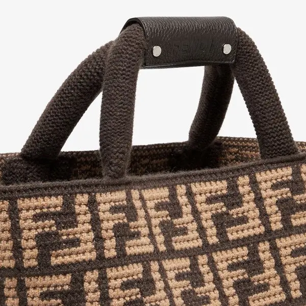 Fendi Ff Jacquard Cashmere Bag