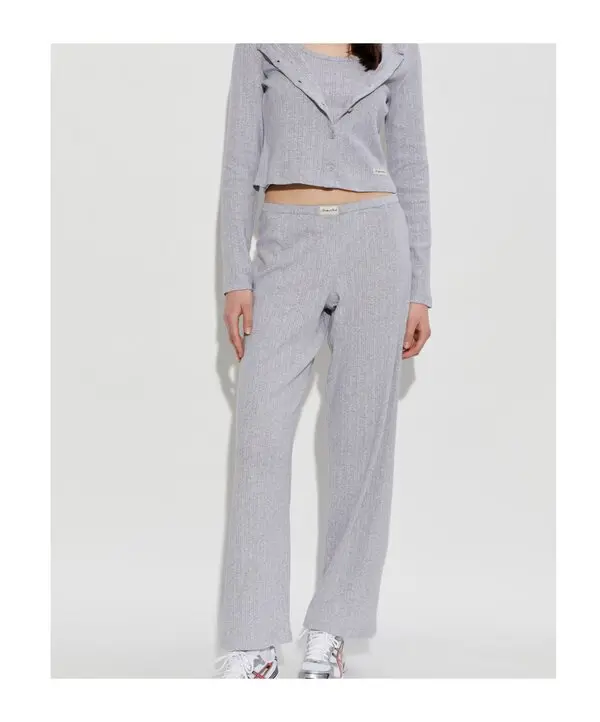 SPORTY  RICH Sporty & Rich Ribbed Knit Casual Pants