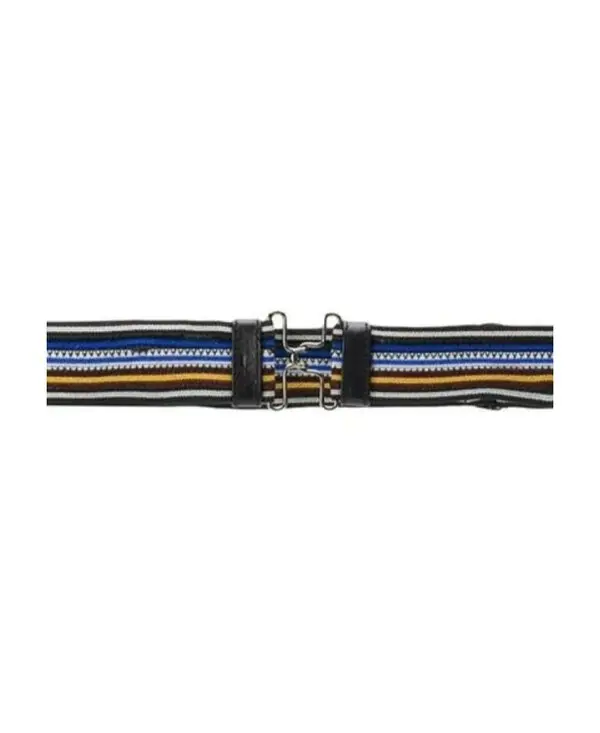 Prada Striped Buckle Belt
