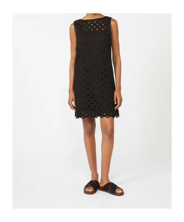 Max Mara Sleeveless Dress With Boat Neck And V-back