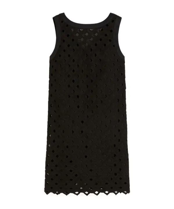 Max Mara Sleeveless Dress With Boat Neck And V-back - Black