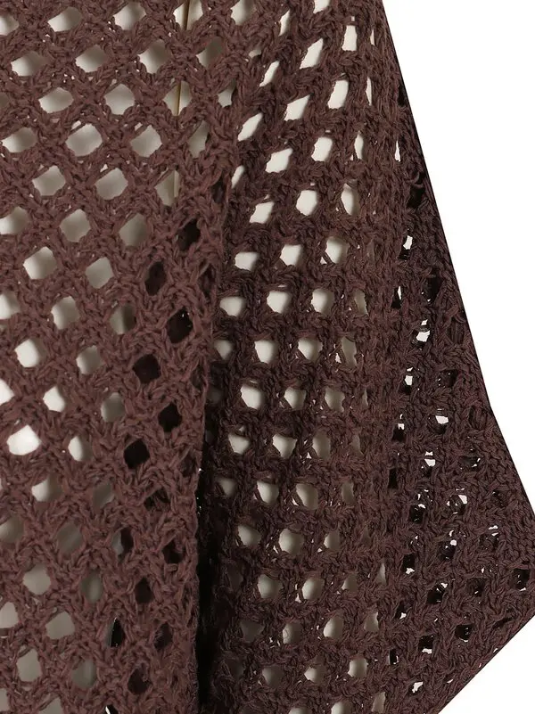 Antonelli Firenze Short Sleeve Crochet Knit Top