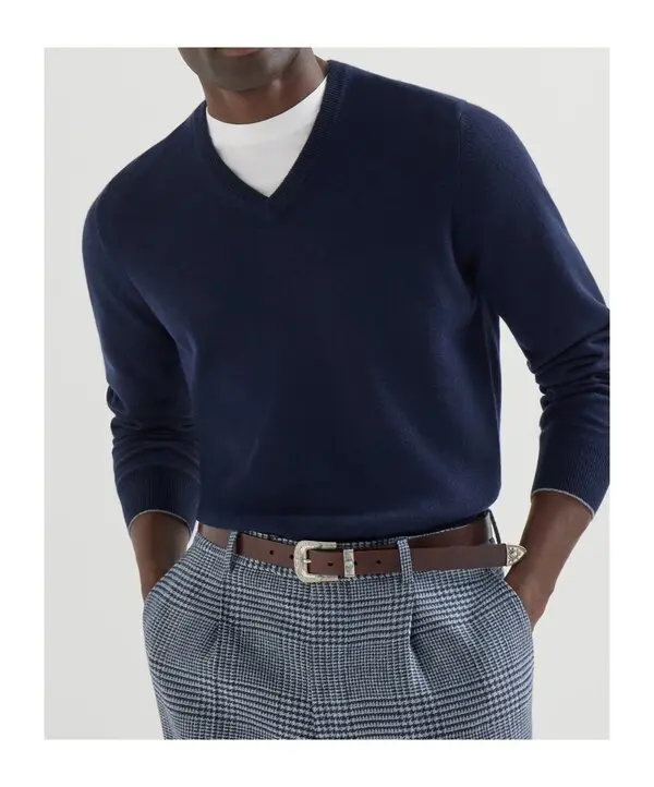 Brunello Cucinelli V-neck Knitted Pullover