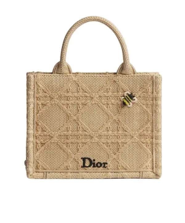 Dior Mini Book Tote With Strap - Nude