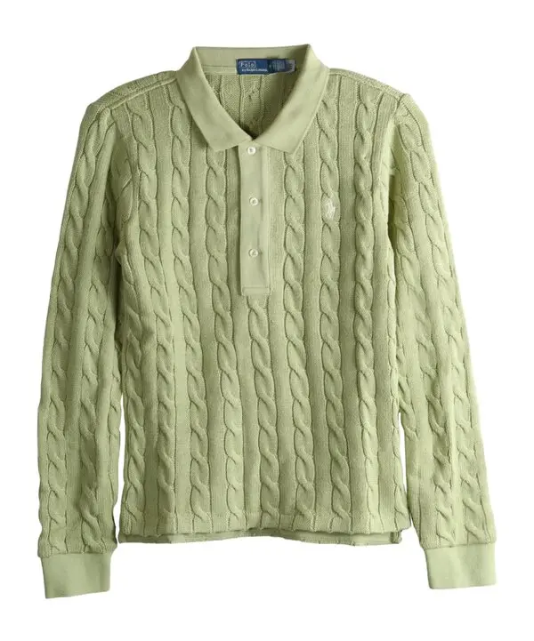 Polo Ralph Lauren Cable Knit Polo Jumper - Green