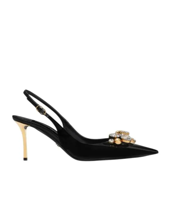 Dolce & Gabbana 75mm Crystal-embellished Slingback Pumps