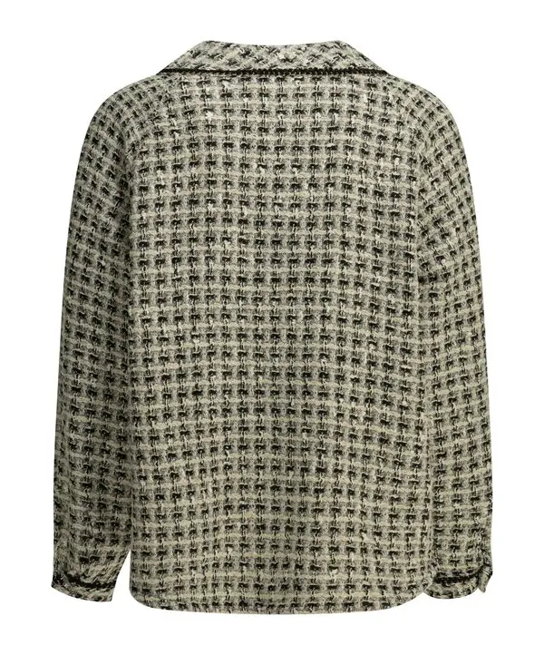 Kapital Long-sleeved Tweed Cardigan With Applique Detailing