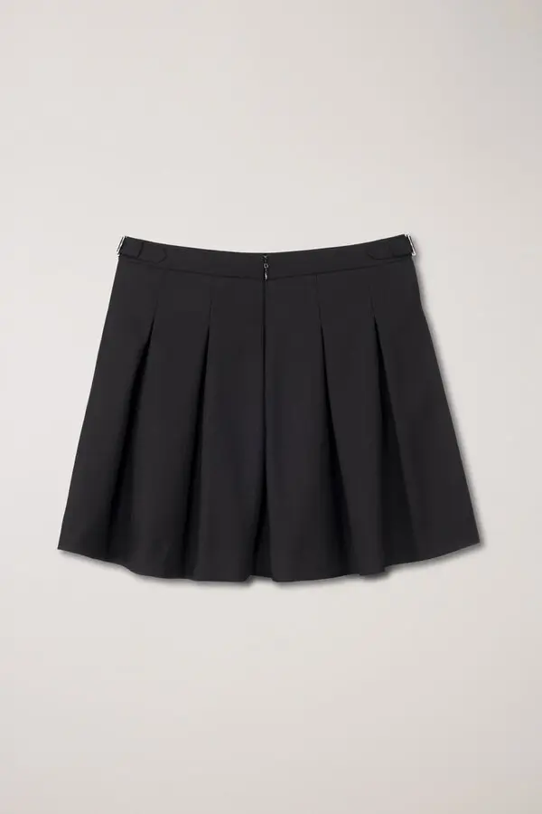 DUNST Buckle Pleated Mini Skirt