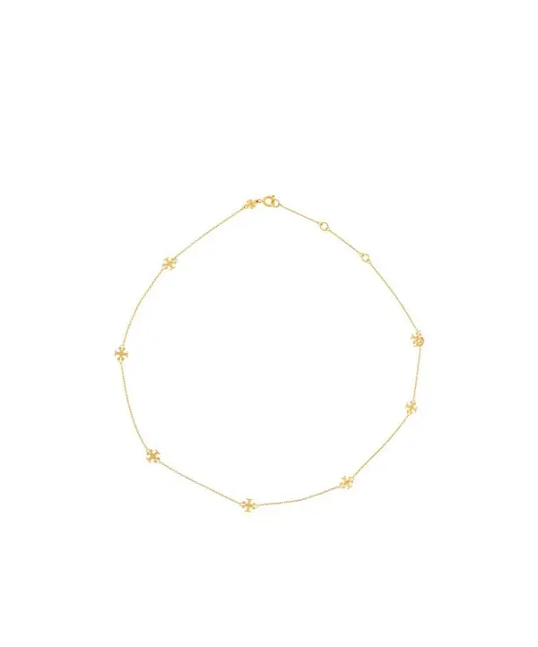 Tory Burch Delicate Icon Charm Necklace - Yellow