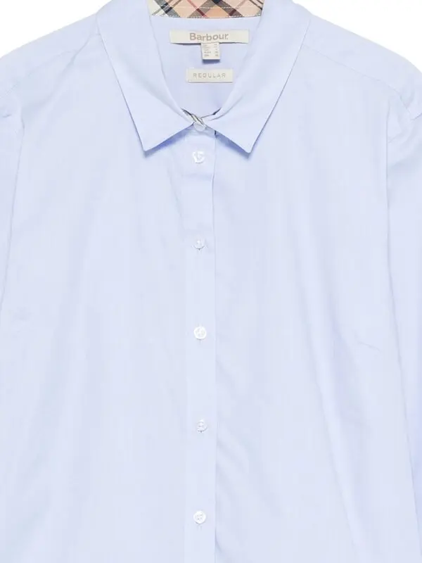Barbour Long-sleeved Shirt With Classic Collar - Light Blue