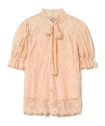 TWINSET Lace Bow Shirt