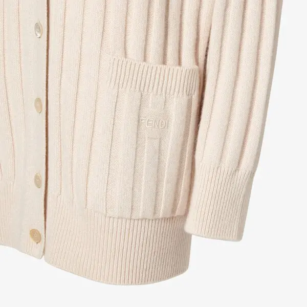 Fendi Ribbed Pocket Cardigan