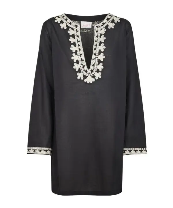 MC2 SAINT BARTH V-neck Dress With Floral Embellishments