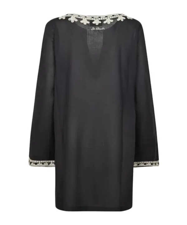 MC2 SAINT BARTH V-neck Dress With Floral Embellishments