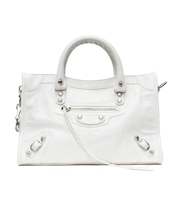 Balenciaga Le City Top Handle Bag - White