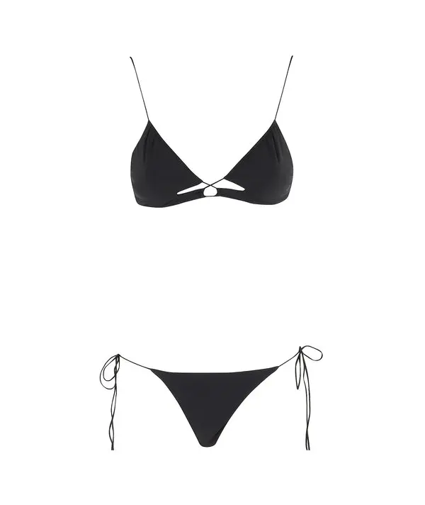 AMAZUIN Cut-out Side-tie Bikini