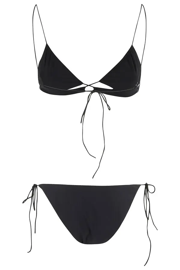 AMAZUIN Cut-out Side-tie Bikini