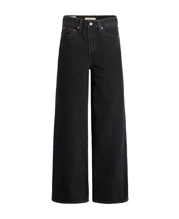 LEVI'S Logo Patch Wide-leg Jeans - Black