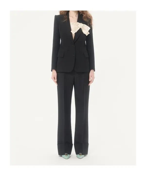 Valentino Garavani Tailored Trousers With Cuffed Hems
