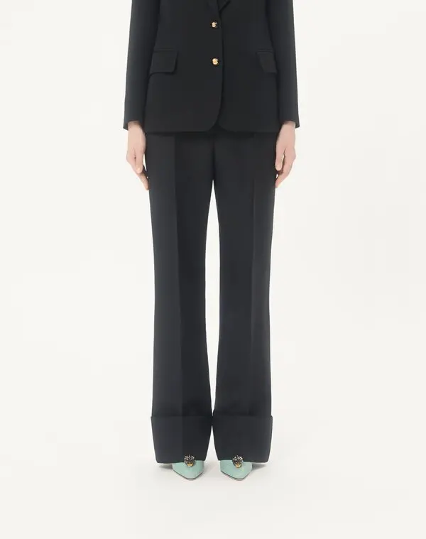 Valentino Garavani Tailored Trousers With Cuffed Hems