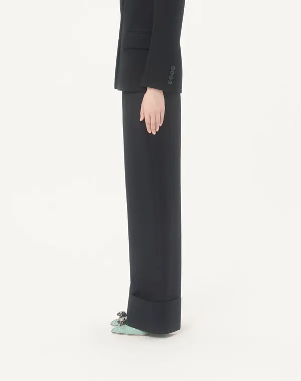 Valentino Garavani Tailored Trousers With Cuffed Hems