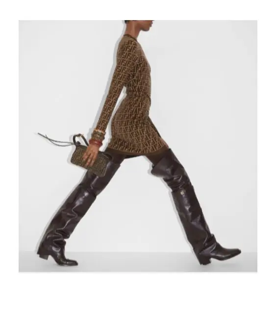 Fendi Ff Jacquard Mini Shoulder Bag