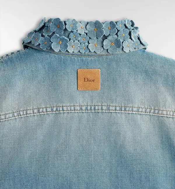 Dior Cropped Jacket With Embroidered Collar