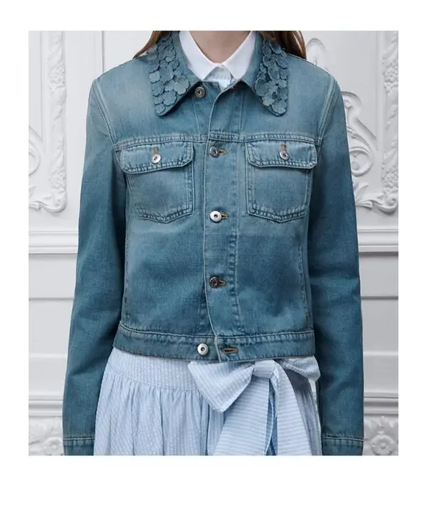 Dior Cropped Jacket With Embroidered Collar