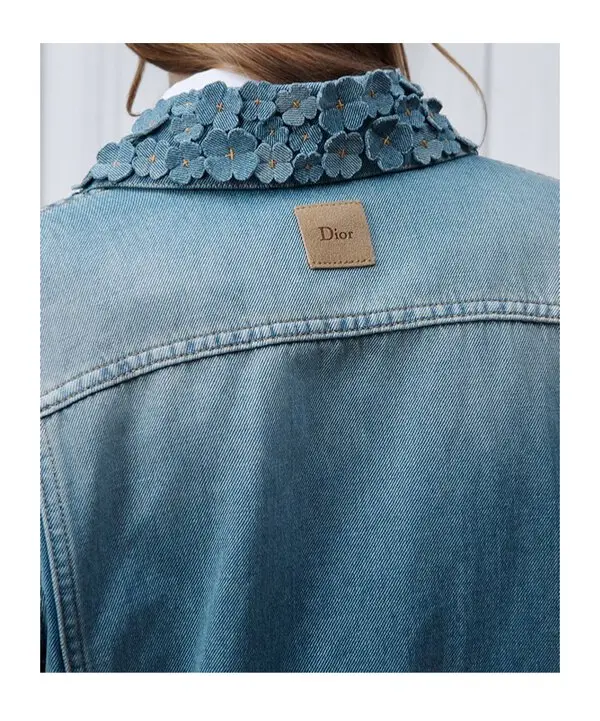 Dior Cropped Jacket With Embroidered Collar