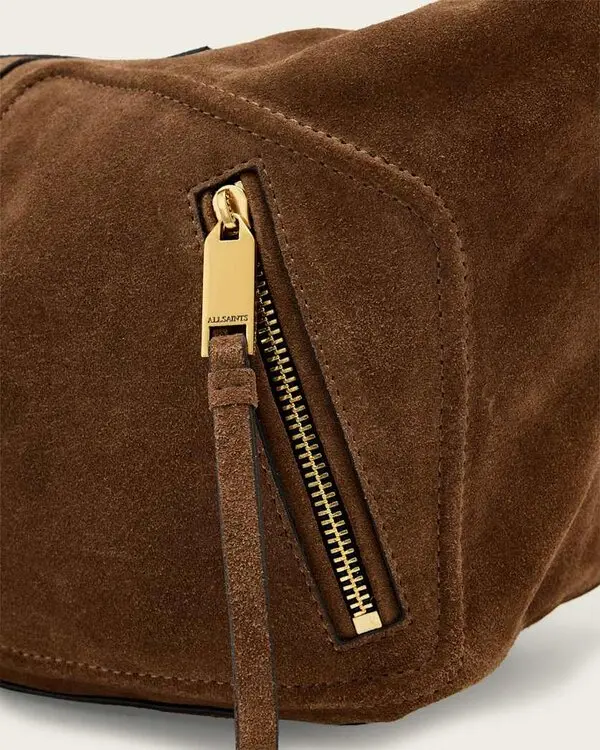 ALLSAINTS Zippered Shoulder Bag - Sugar Brown