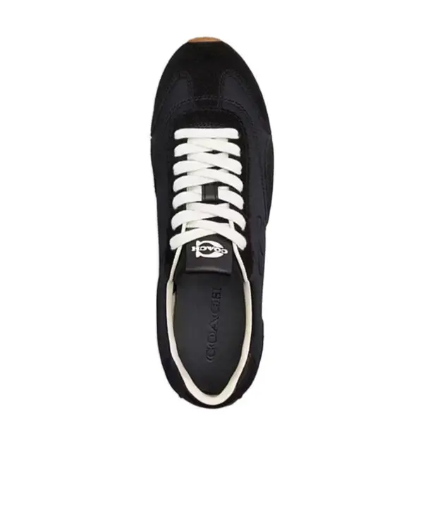 COACH Panelled Lace Up Sneakers - Black/chalk
