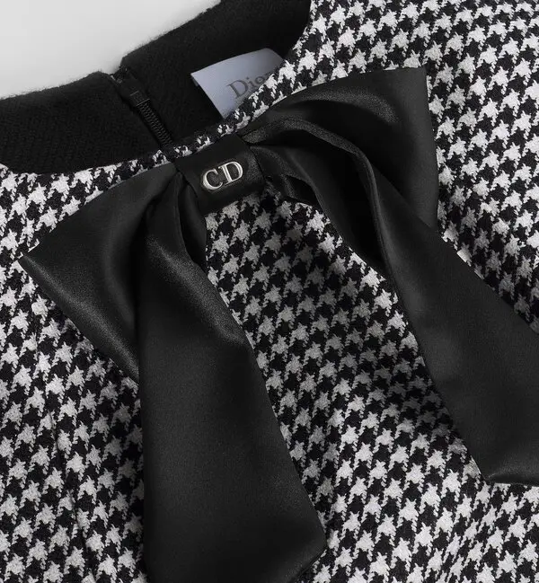 Dior Mid-length Belted Dress With Cd Signature Bow