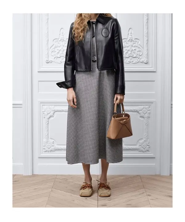 Dior Mid-length Belted Dress With Cd Signature Bow