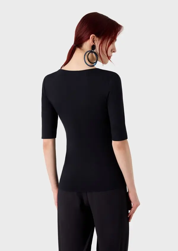 Emporio Armani Mid-sleeve Knitted T-shirt