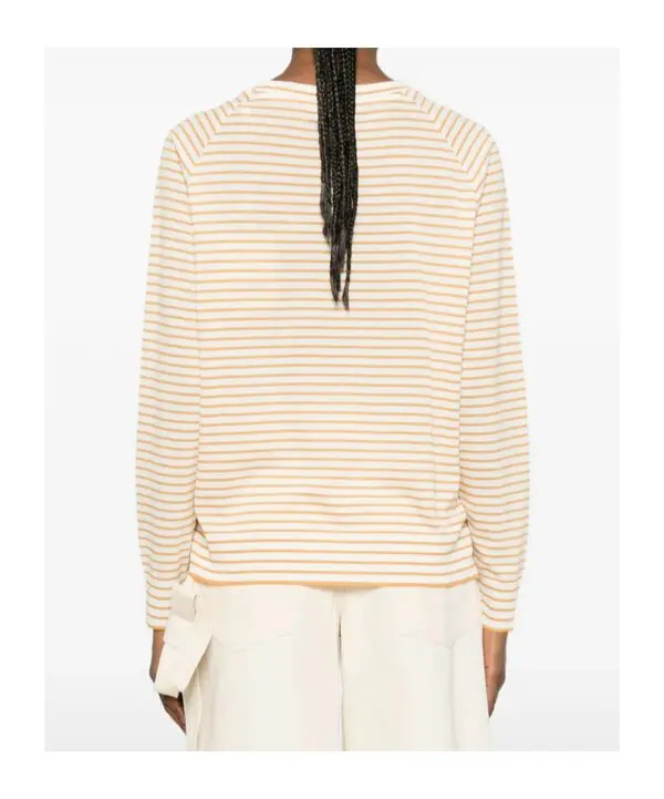 Herno Striped Long Sleeve T-shirt - Light Orange