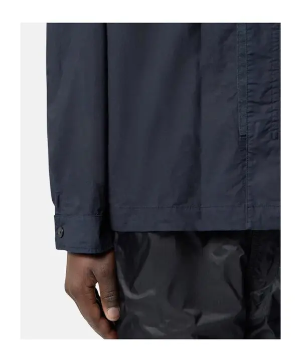 Stone Island Long-sleeved Casual Jacket With Chest Pocket And Sleeve Badge