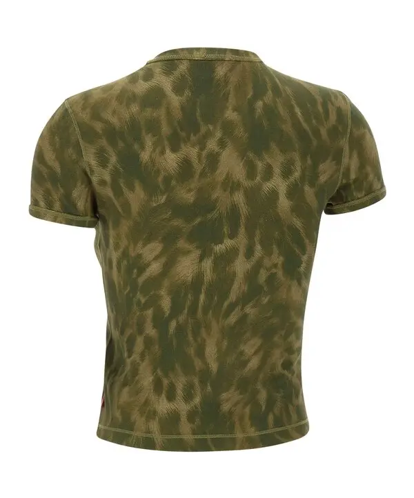 DIESEL® Animal-print Stretch Jersey T-shirt