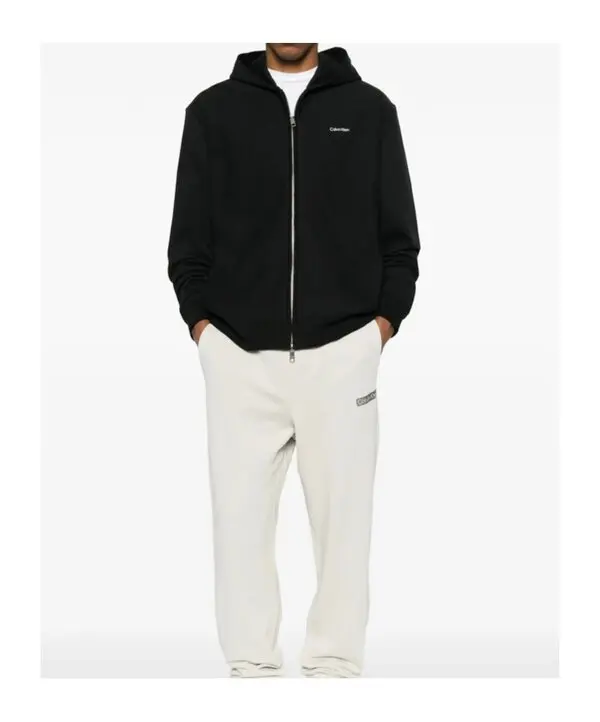 Calvin Klein Embroidered Logo Zip-up Hoodie