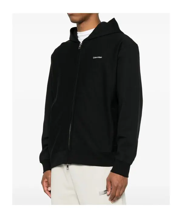 Calvin Klein Embroidered Logo Zip-up Hoodie
