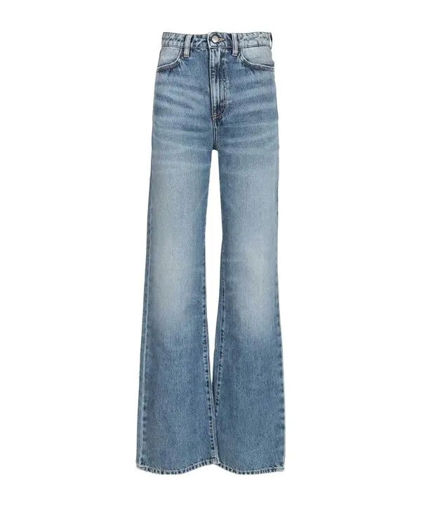 ICON DENIM LOS ANGELES High-waisted Flared Jeans - Blue
