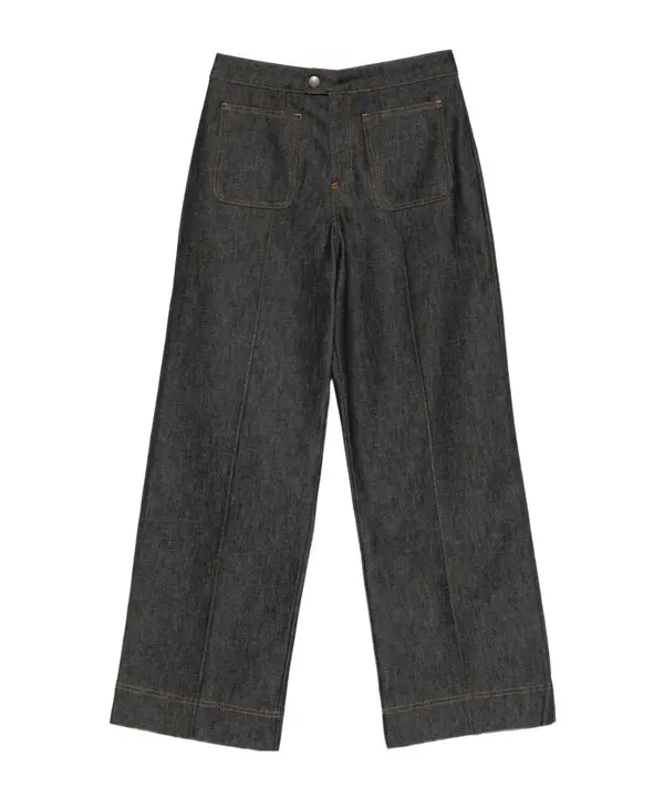 Soeur Patchwork Wide-leg Jeans