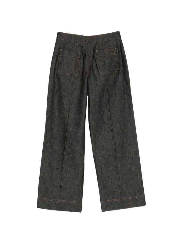 Soeur Patchwork Wide-leg Jeans