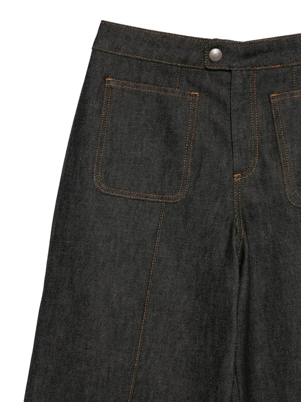 Soeur Patchwork Wide-leg Jeans