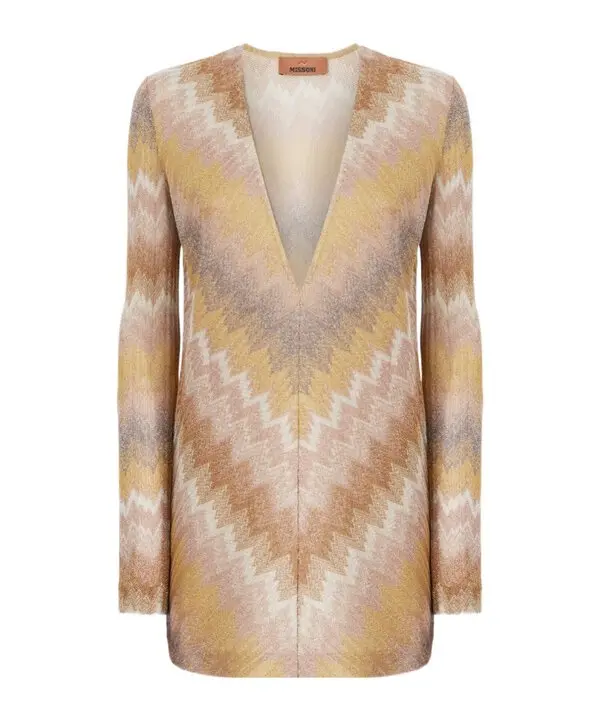 Missoni Ombre Lurex Long-sleeve Mini Dress