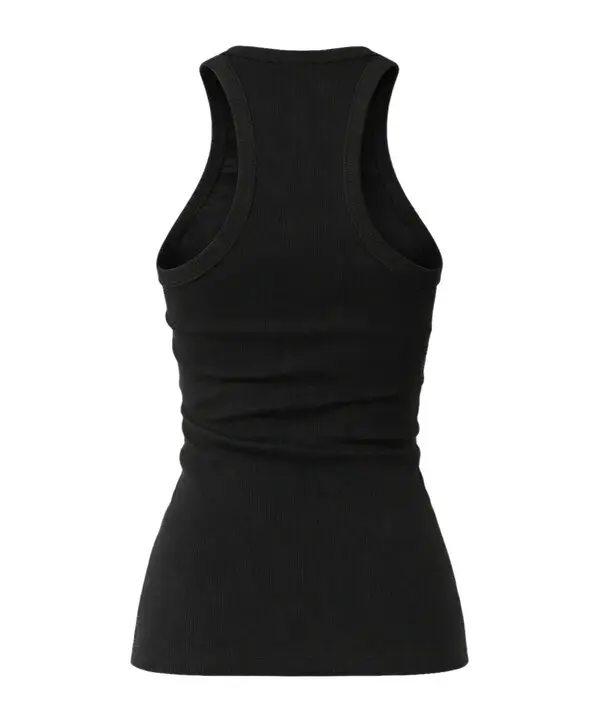 DONDUP Ribbed Logo Sleeveless Top