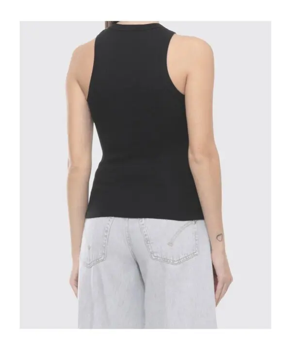 DONDUP Ribbed Logo Sleeveless Top