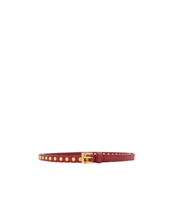 Prada Studded Leather Belt - Red
