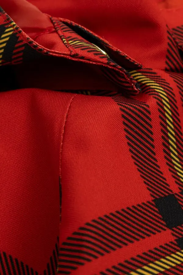 MINI RODINI Tartan Print Hooded Romper