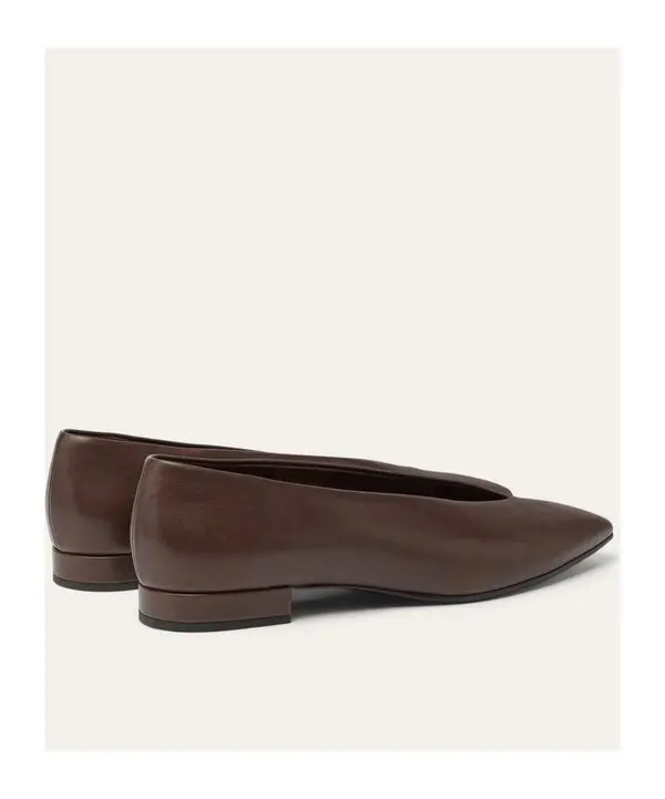 Loro Piana Rebecca Pointed-toe Ballerina Flats - Brown