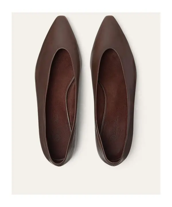 Loro Piana Rebecca Pointed-toe Ballerina Flats - Brown